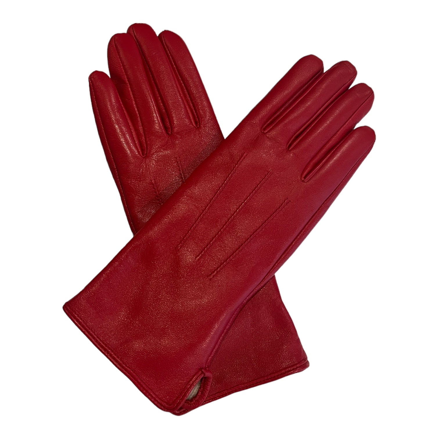 Ladies Cashmere-lined Leather Gloves in Red – Kenmare Cashmere