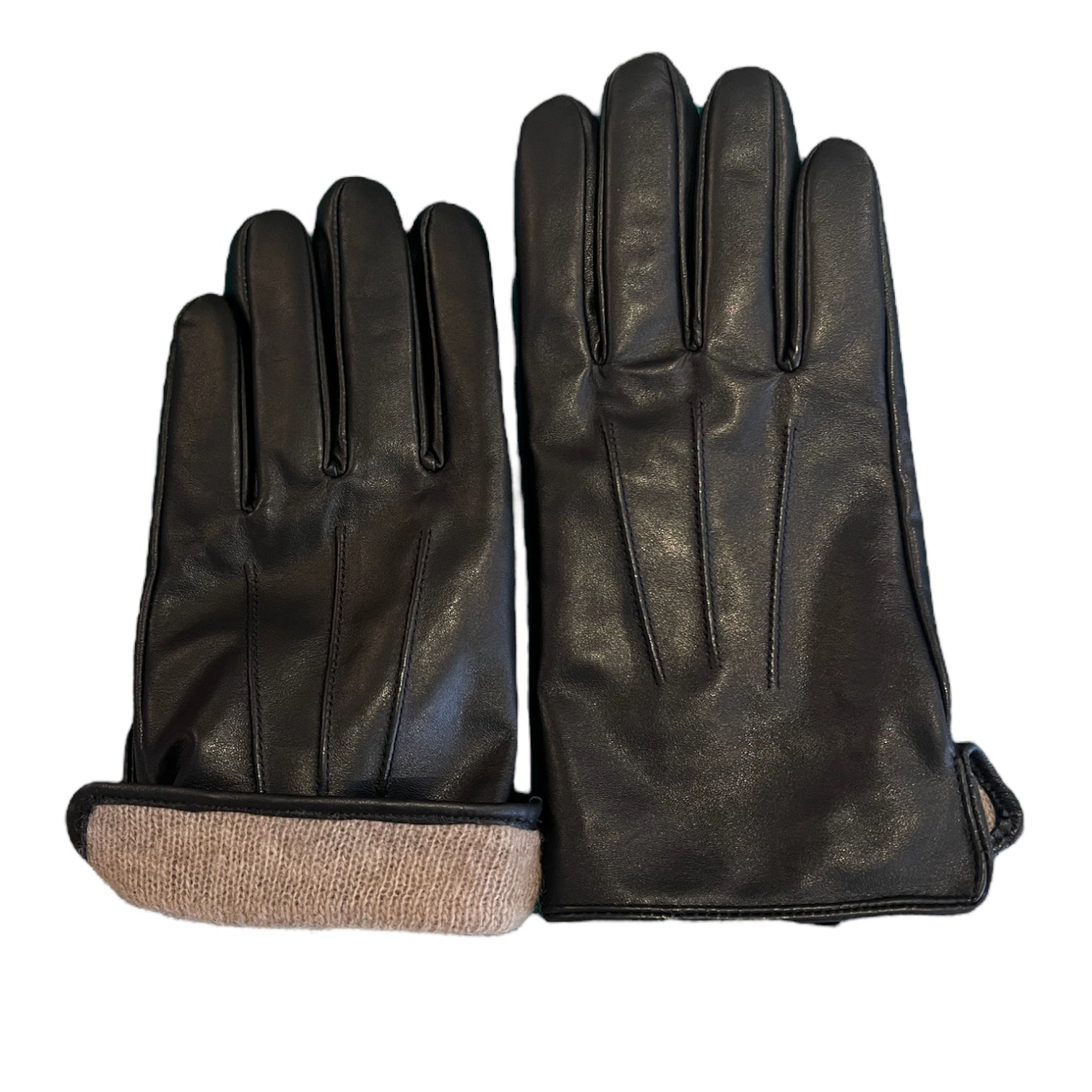 Mens Cashmere-lined Leather Gloves in Black – Kenmare Cashmere